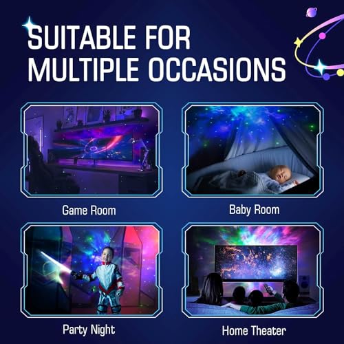 AUKYO Astronaut Galaxy Projector - Star Projector, Remote Control Spaceman Night Light with Timer, for Gaming Room, Gift for Kids Adults for Bedroom, Christmas, Birthdays, Valentine's Day