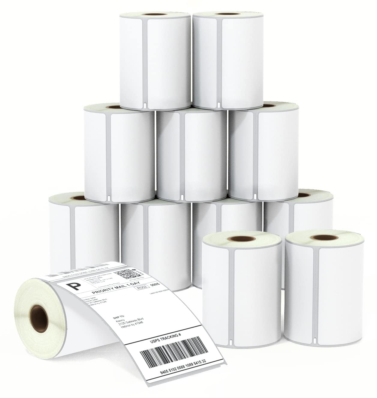 BETCKEY - Compatible DYMO 1744907 (4" x 6") Shipping Labels, Strong Permanent Adhesive & Perforated, Compatible with DYMO Labelwriter 4XL Rollo & Zebra Desktop Printers [2 Rolls/440 Labels]