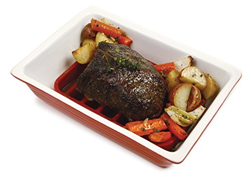 Norpro Rectangle Silicone Roasting Rack, Red, 1 EA (299)