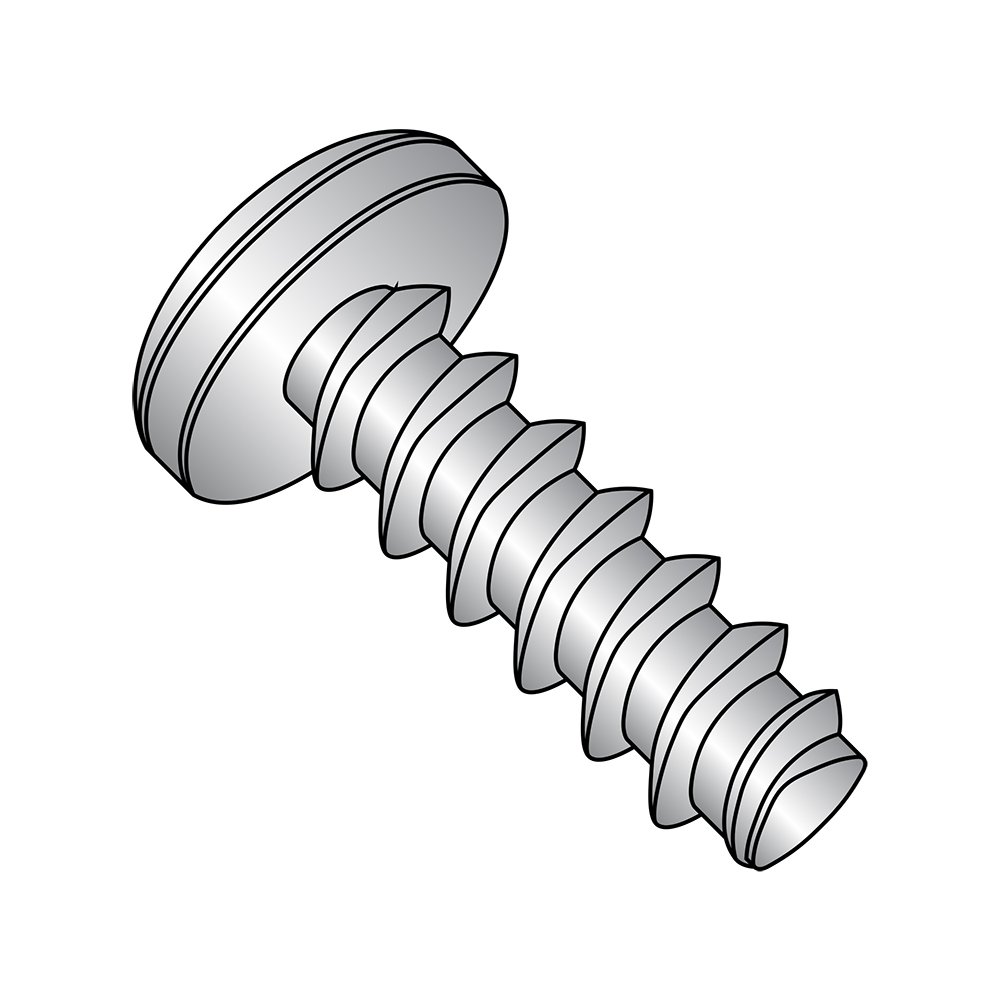 Small Parts 0612LPP410 410 Stainless Steel Thread Rolling Screw for Plastic, Passivated Finish, Pan Head, Phillips Drive, #6-19 Thread Size, 3/4" Length (Pack of 25)