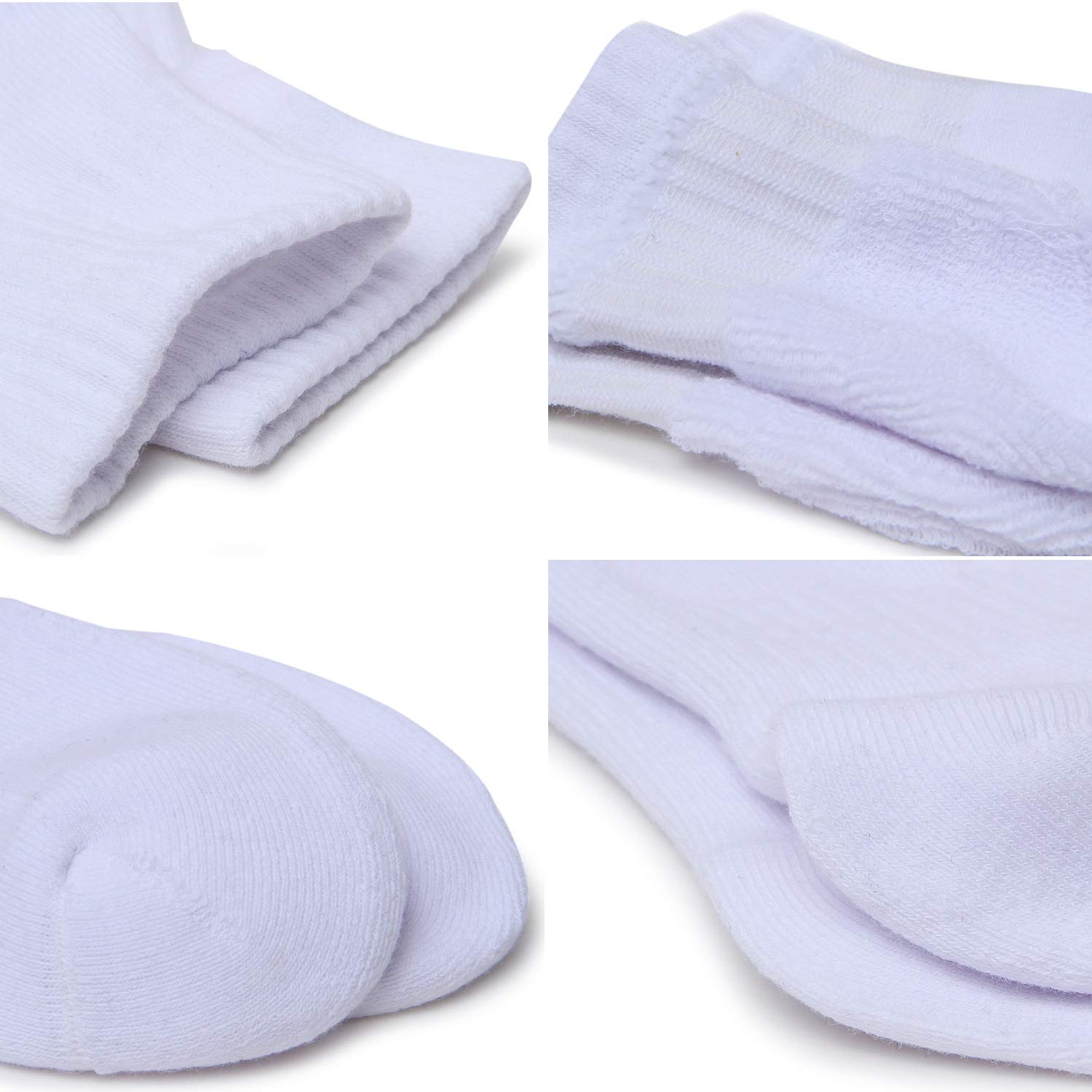 Areke Mens Performance Cotton Cushioned Athletic Ankle Socks for Sport Causal 6-Pack (Assorted Size 6-12)