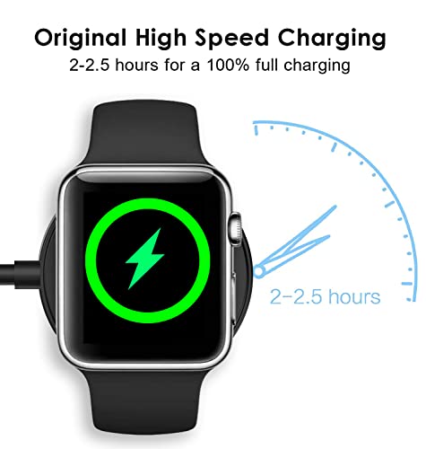JUD ๐ฎ๐ฌ๐ฎ๐ฏ ๐๐ฉ๐ ๐ซ๐๐๐๐ for Apple Watch Charger Black 6.6ft/2M Fast iWatch Charger Wireless Charging Cable Compatible with Apple Watch Series 8/7/6/5/4/3/2/1/SE