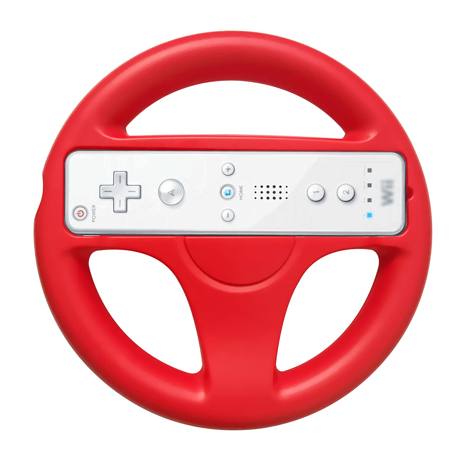 AreMe 2 Pack Racing Steering Wheel for Wii and Wii U Remote Controller (Green+Red)