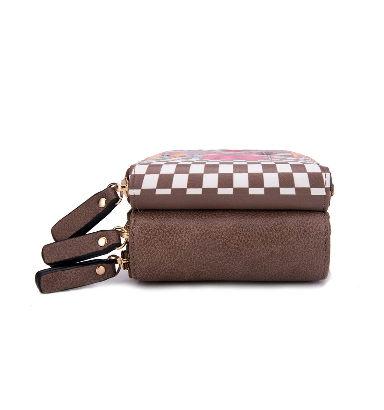 Betty Boop Paris Faux Leather Cellphone Wallet Crossbody Bag (Natural)