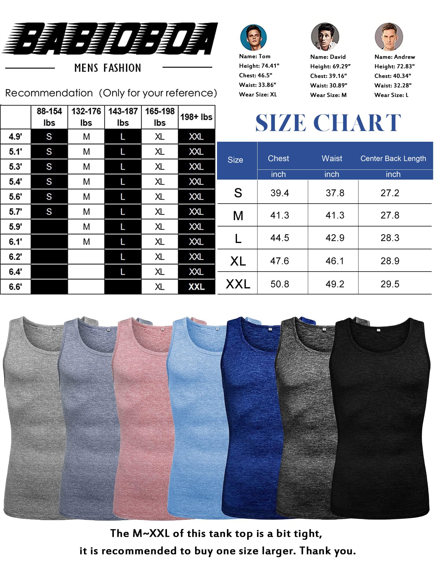 Babioboa Men's Workout Tank Tops 2 Packs Quick Dry Shirts Sleeveless Lightweight Tank Top Gym Bodybuilding Muscle Tee Pink/Sky Blue