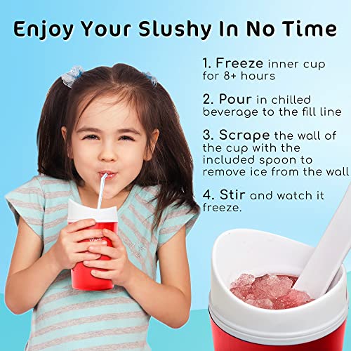 Bingbong Slush and Shake Maker โ Frozen Slush Cup for Instant, Ice cream maker for kids, Smoothies โ Slushy Cup Maker for the Whole Family Home DIY Smoothie Cup โ BPA Free, Multiple Colors