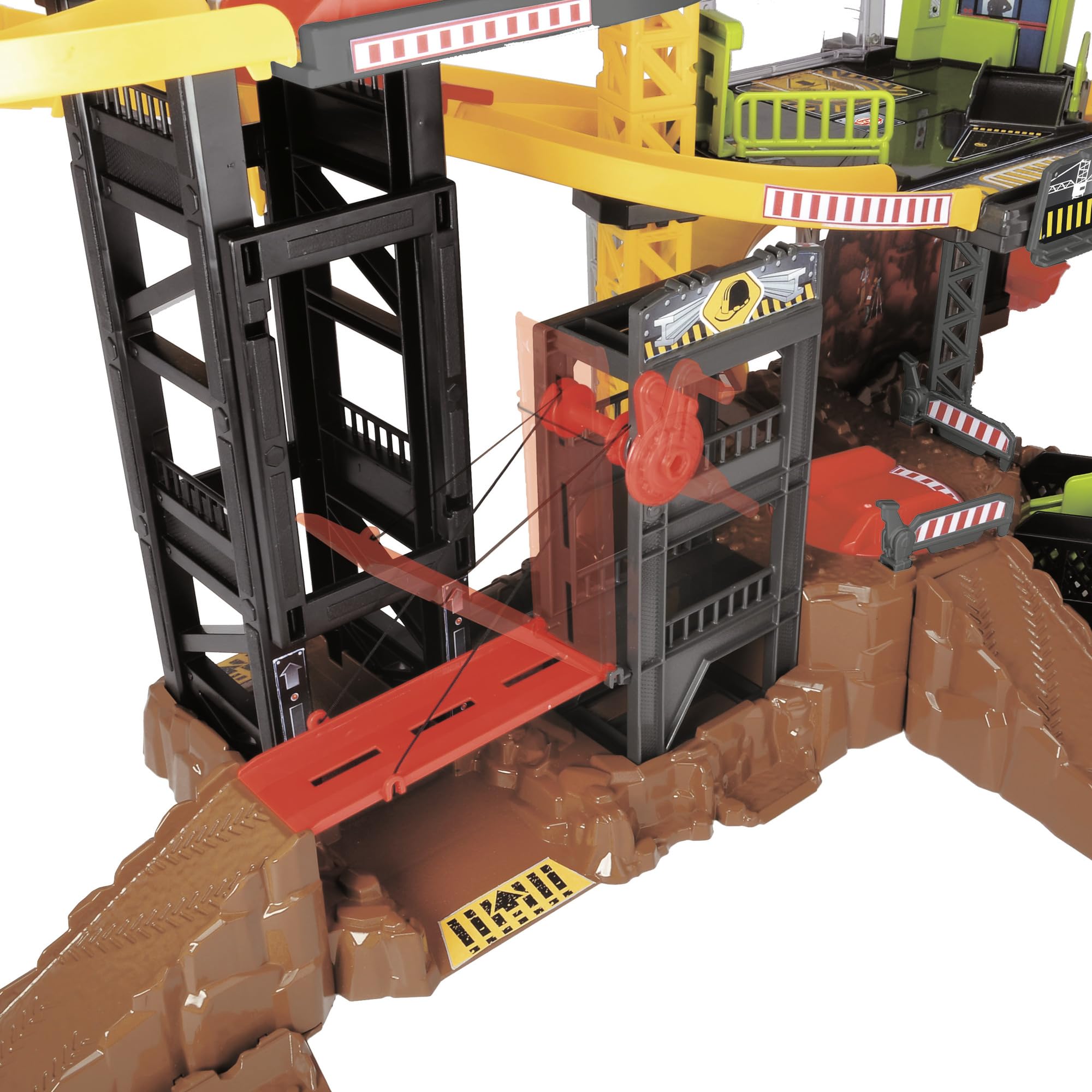 DICKIE TOYS Construction Playset with 4 Die-Cast Cars