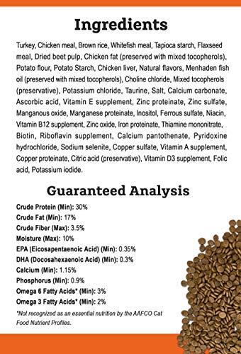Tender & True Antibiotic-Free Turkey & Brown Rice Recipe Cat Food, 3 Pound(Pack of 1)