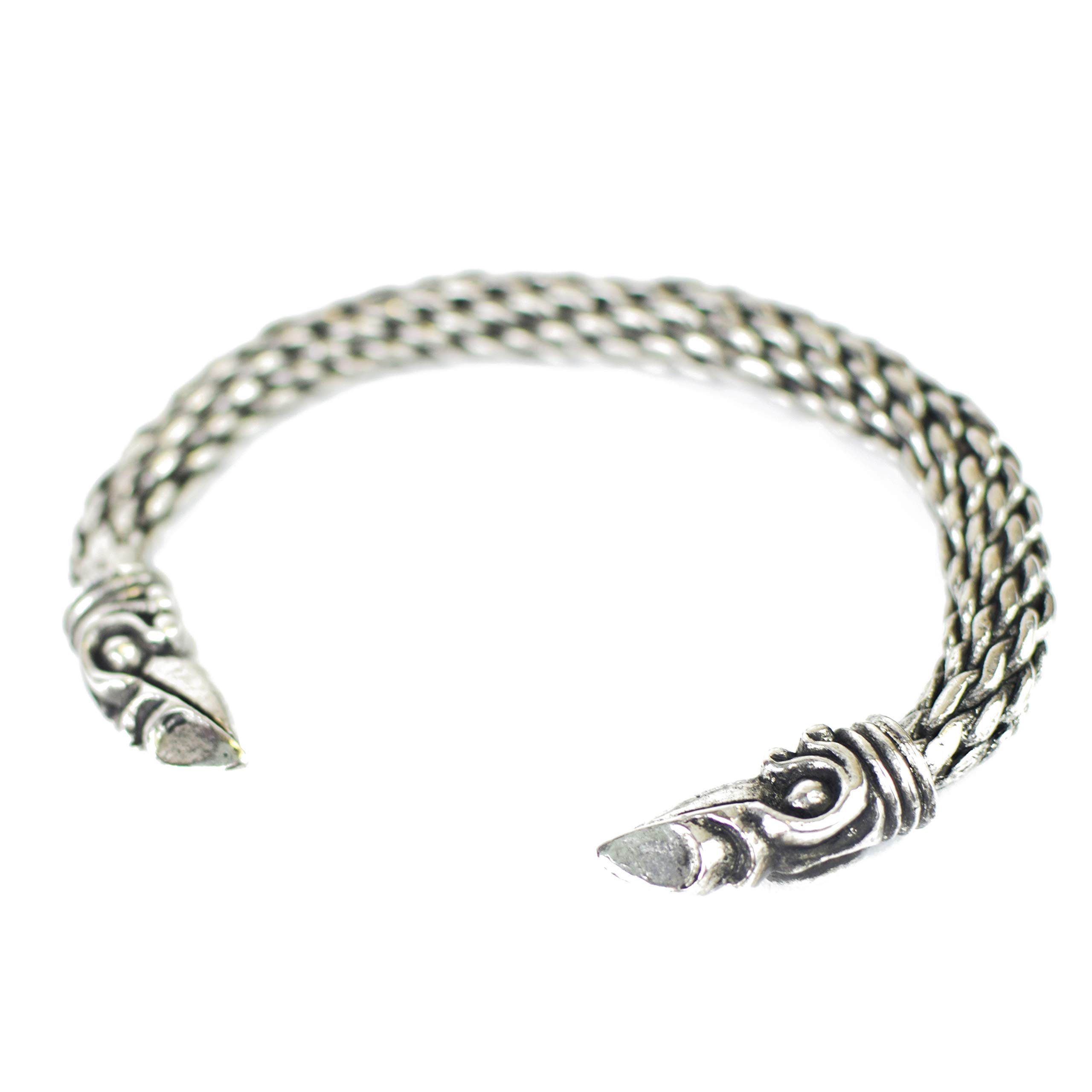 Asgard Large Odin's Raven #2 (Hugnin & Munin) Pewter Bracelet, Viking Pagan Gothic