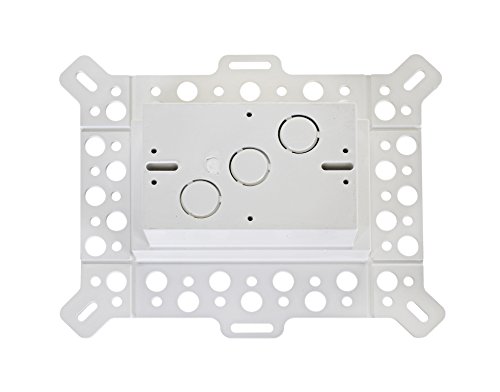 Arlington DBVM1W-1 Low Profile IN BOX Electrical Box with Weatherproof Cover for New Construction Stucco/Textured Surfaces/Rigid Siding, Vertical, 1-Gang, White