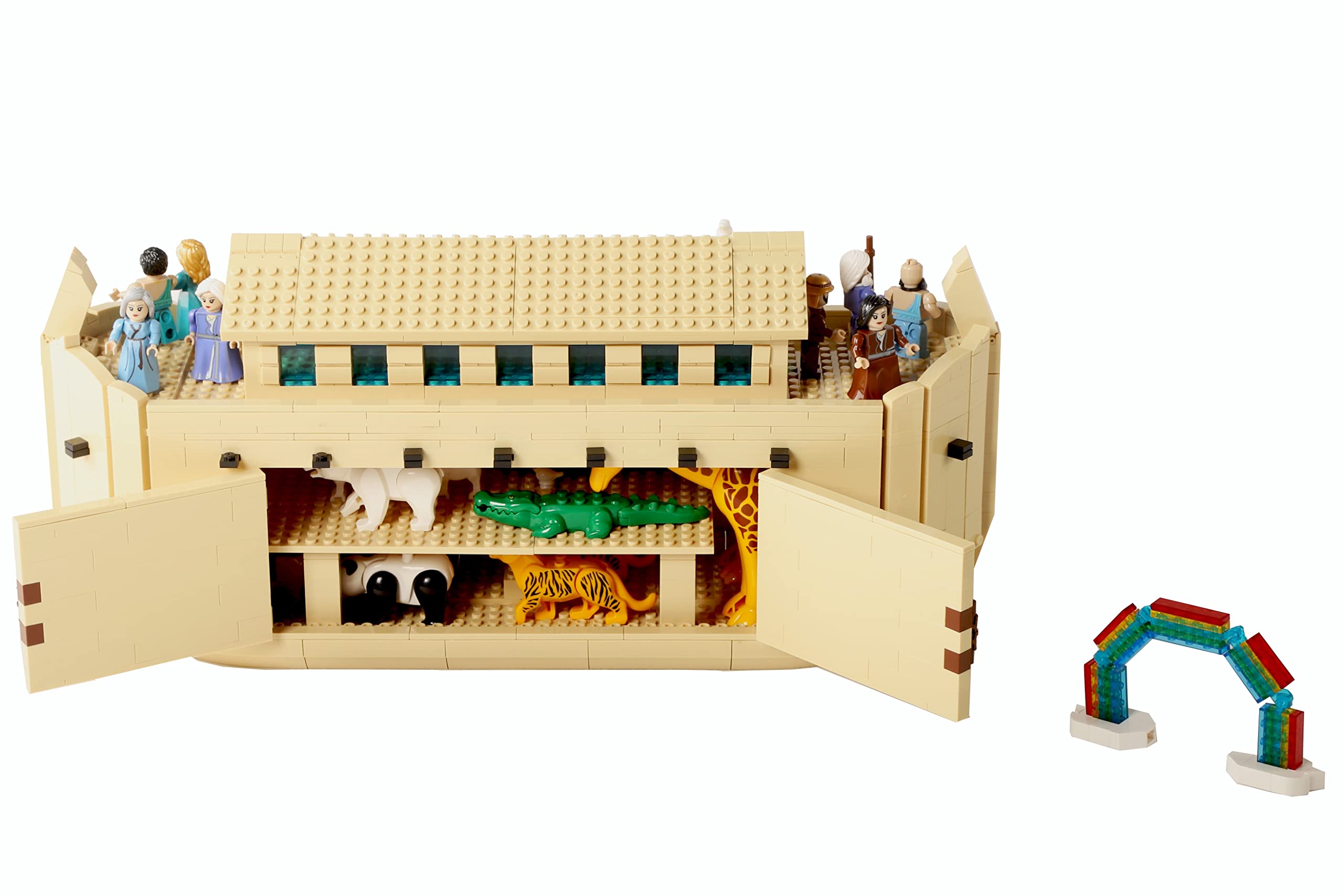Nativity Bricks Noah's Ark Building Block Set - 976 Piece Building Block Kit for Kids and Adults - Small Toy Brick Set Christmas Stocking Stuffer (Boys and Girls Ages 12+)