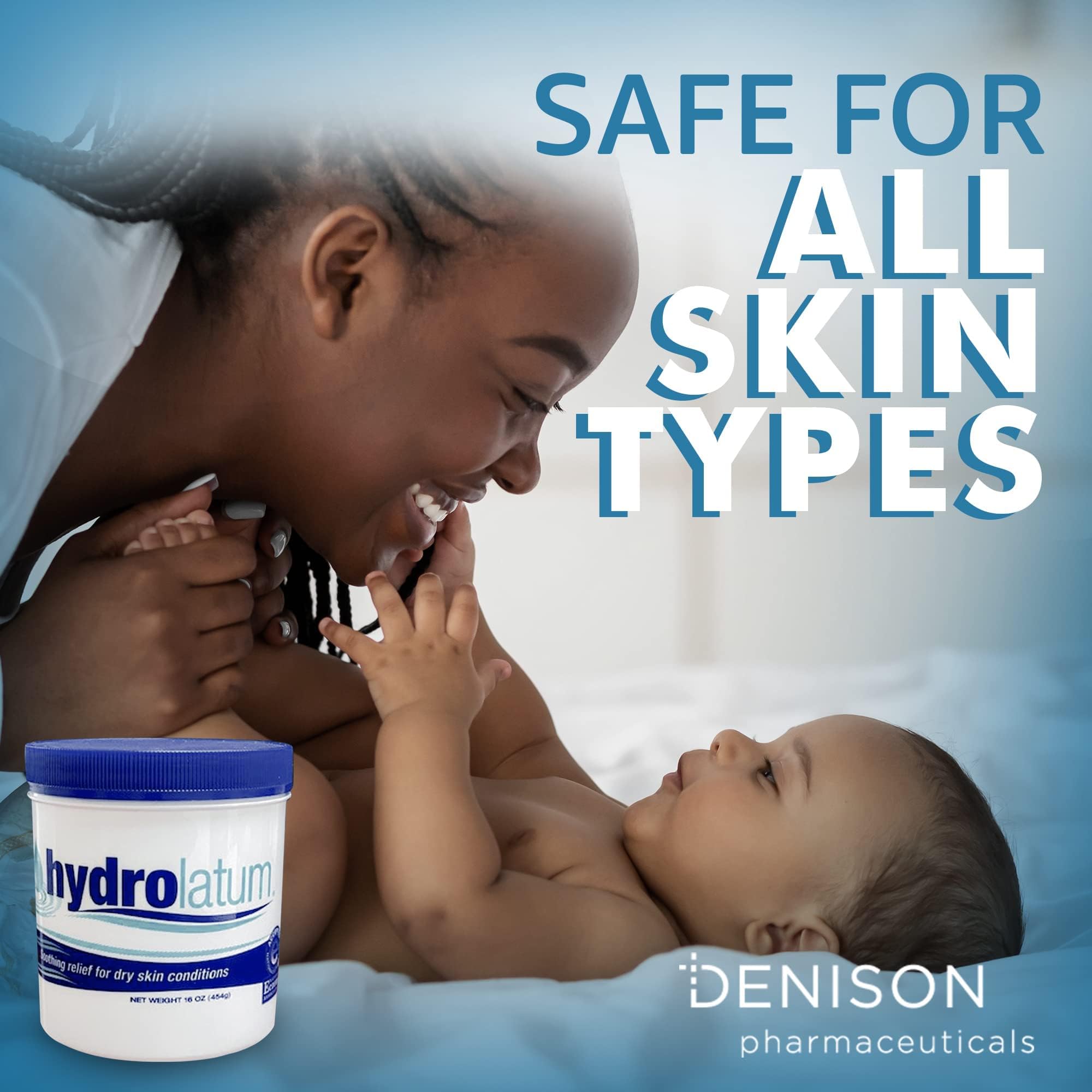 Hydrolatum Moisturizing Cream - Body Lotion for Sensitive, Extra Dry Skin, Nourishing Cream for Women & Men - 1LB