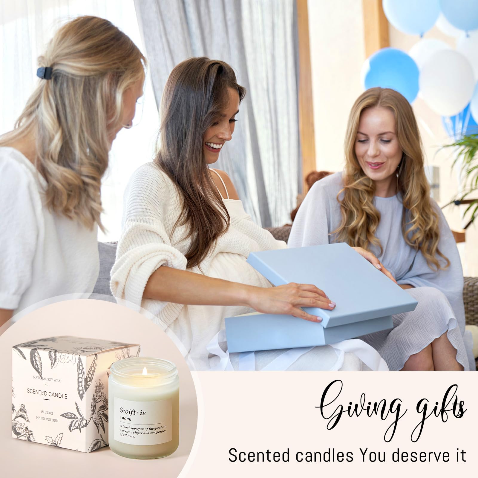 Birthday Scented Candle Gift/Party Decorations Lasting Candle for Best Era 9oz Pure Soy Wax Handcrafted,Candle Cool Gifts Idea。