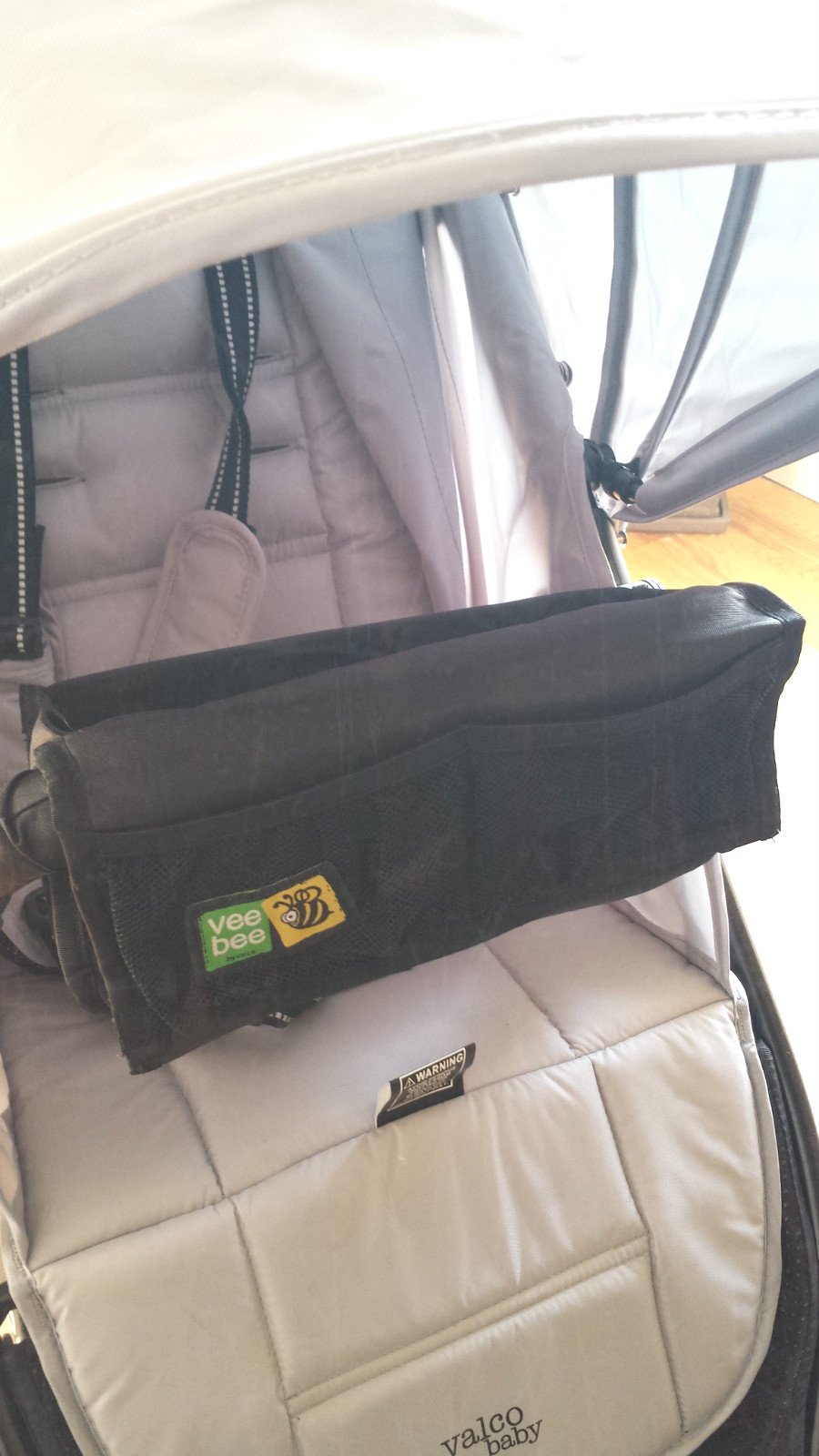 Valco Baby Universal Pocket Pouch Snack Tray β 3 Compartments, Mesh Rear Pouches, Fits Most Single & Twin Strollers, Compatible with All Valco Models