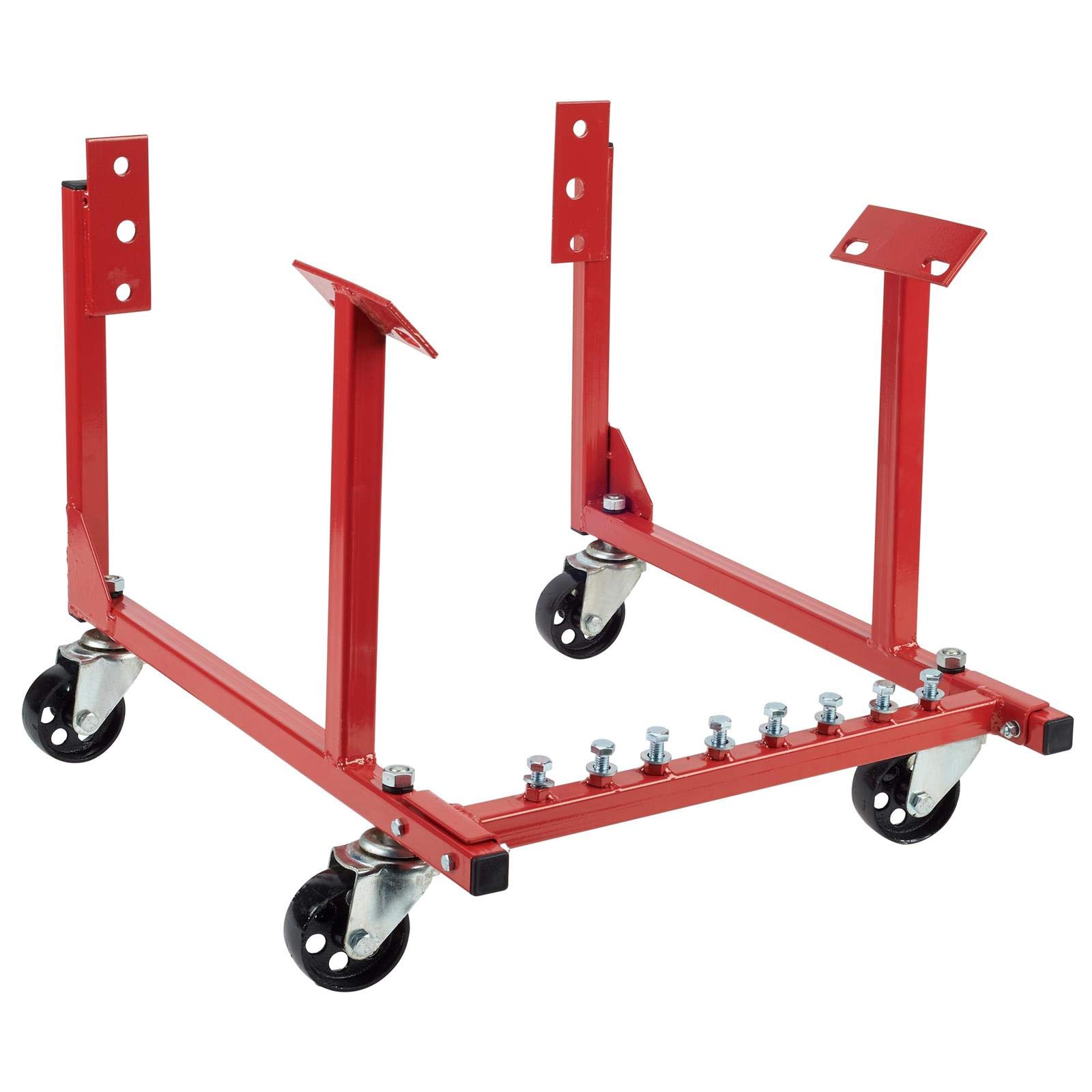 Speedway Motors Chevy V8 Rolling Engine Cradle and Lift Plate: Premium Steel, 3" Castors, Fits Holley & Rochester 2/4 Barrel, Durable with Built-in Hardware Storage