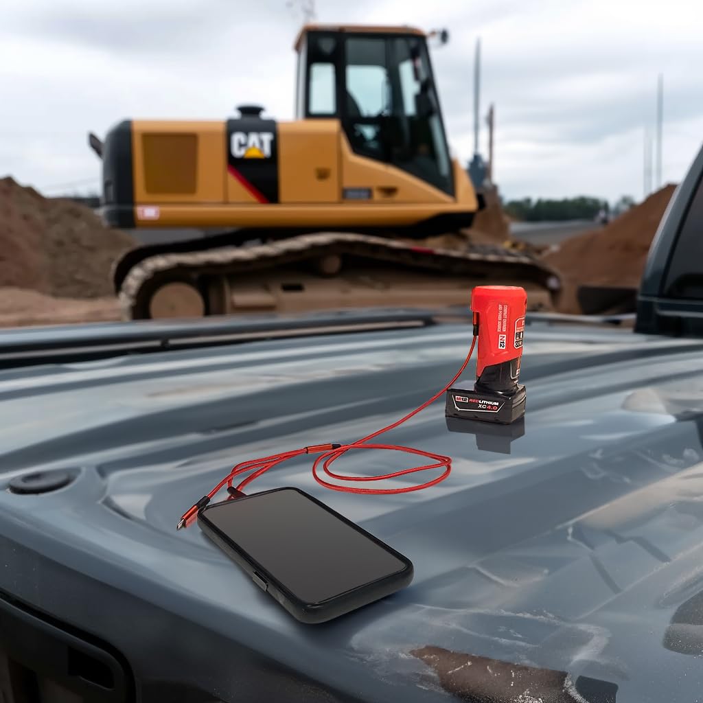 Tool Army M12 USB Charger & Milwaukee Charger | M12 Power Source 48-59-1201, 49-24-2310 Compatible with M12 Milwaukee Heated Jacket Adapter
