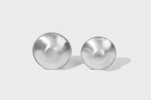 SILVERETTE The Original Silver Nursing Cups, Silverettes Metal Nipple Covers for Breastfeeding, Nursing Shield, 925 Silver Nipple Cover Guards, Soothe and Protect Sore Nipples -Made in Italy