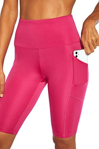 Bally Total Fitness Fiona Pocket Tummy Control 11" Bermuda Short, Fuchsia Red, Medium