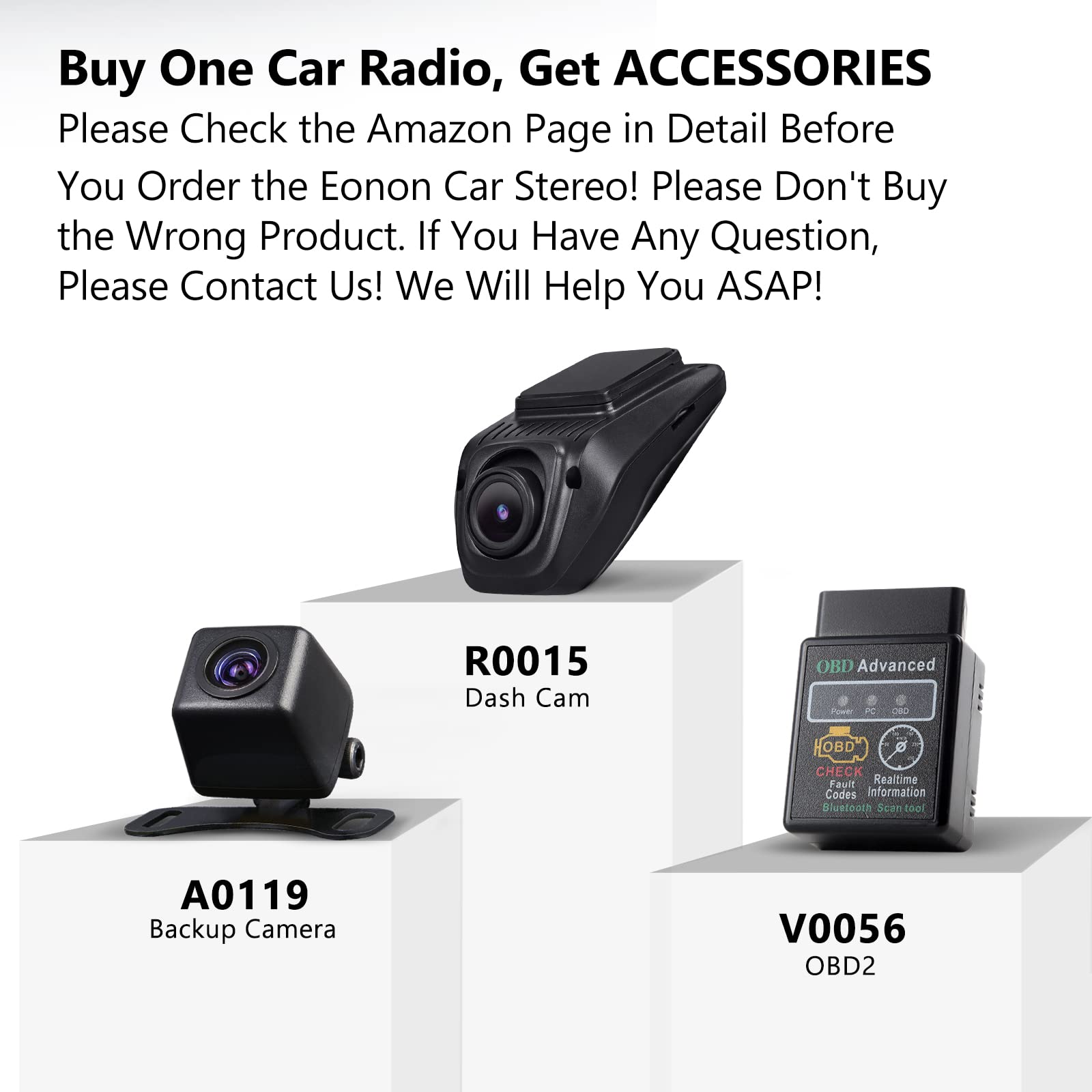 Android 10.0 Double Din Car Stereo, Eonon Quad Core Car Radio with GPS Navigation/IPS Display, Built-in Apple CarPlay & DSP, Support Android Auto/Fastboot/Backup Camera/Wi-Fi, 10.1 Inch-GA2187X