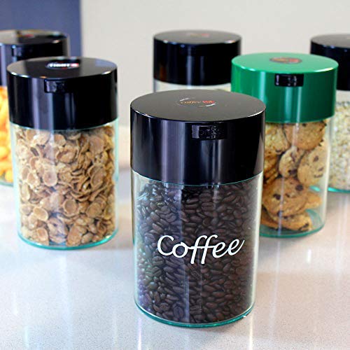 Tightpac America, Inc. CFV2-SWWC The Ultimate Vacuum Sealed Coffee Container, White Logo