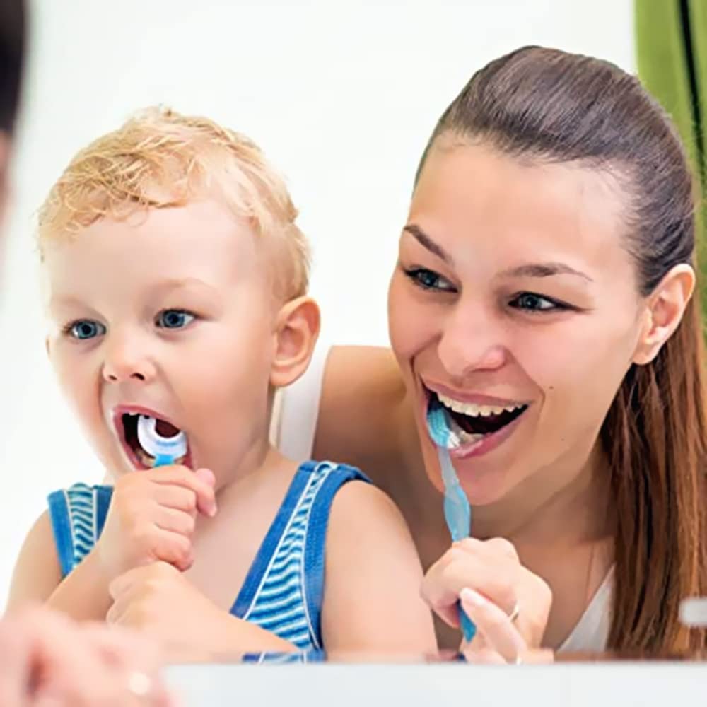 CHICING U-Shaped Toothbrush Kids 3 PCS,Food Grade Silicone Head, Manual Whole Mouth Toothbrush for Kids Age 2-8