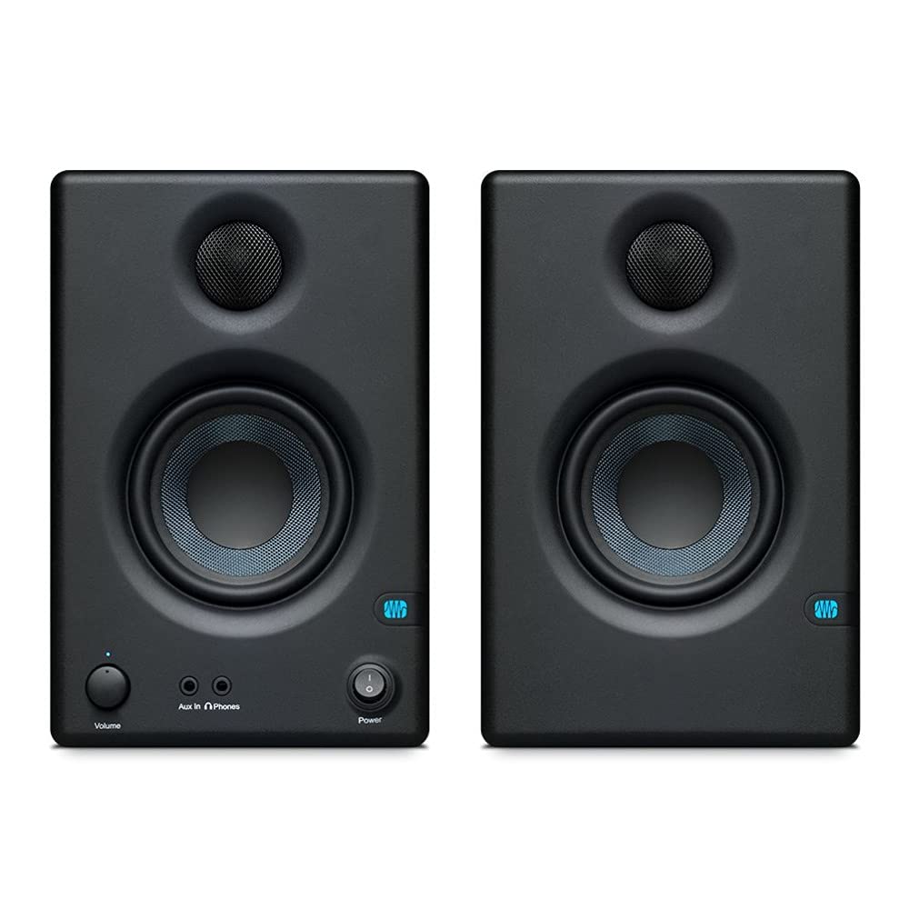 Audio-Technica AT-LP60XBT Bluetooth Fully Automatic Stereo Turntable Bundle with PreSonus Eris 3.5BT Bluetooth Monitors and Cleaning Kit (4 Items)