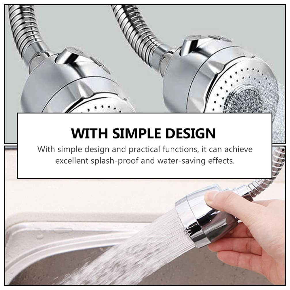 DOITOOL 2pcs Splash Extender sink Sprayer Head Nozzle Kitchen Sink Faucet Aerator Kitchen Bath Fixtures swivel faucet bubble sprayer lengthen Stainless steel small tools to rotate