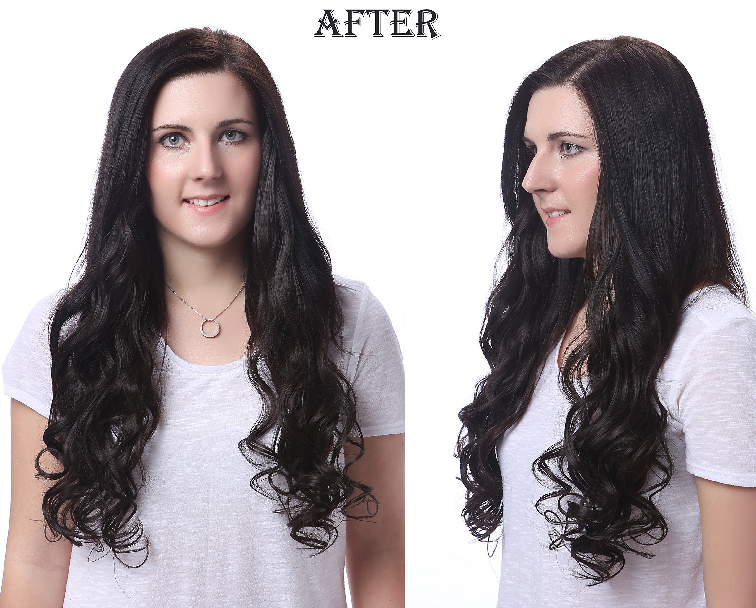 OneDor® 20" Curly Full Head Clip in Synthetic Hair Extensions 7pcs 140g (25#-light Golden Blonde)