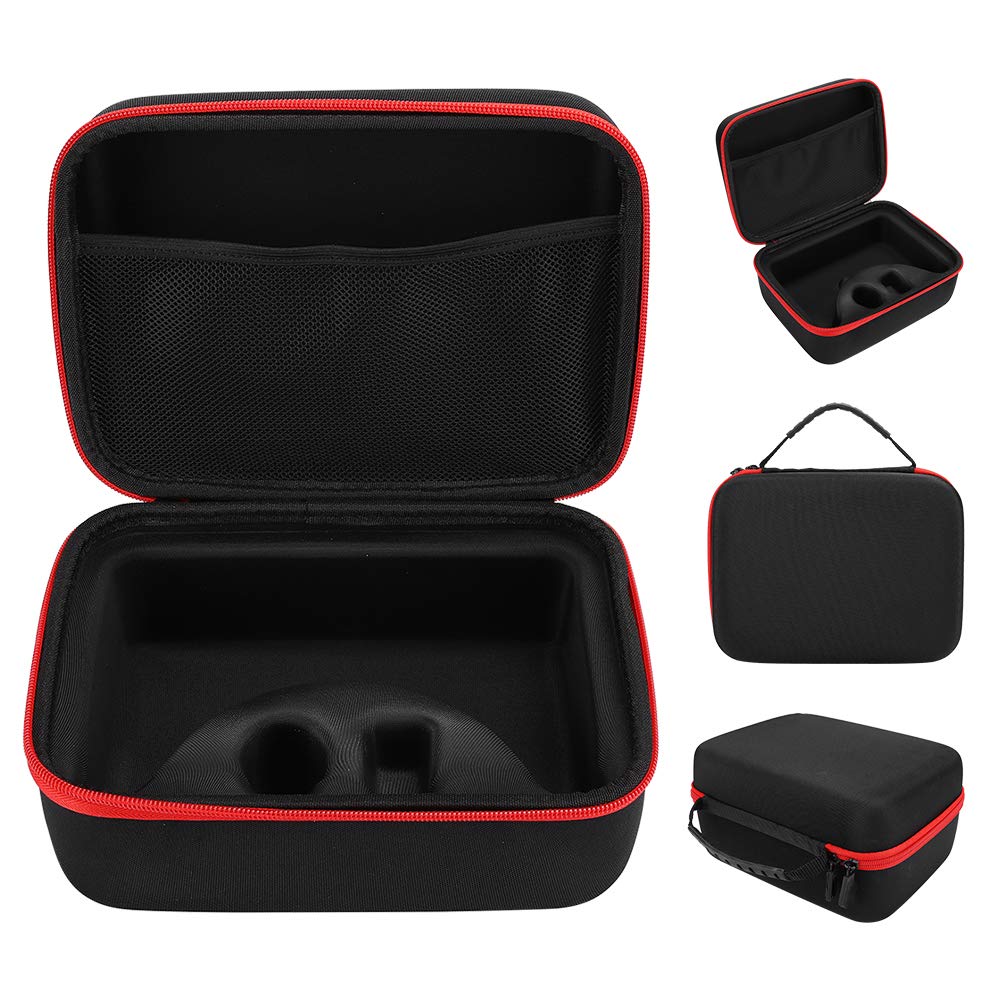 Hopcd VR Gaming Headset Carrying Case Nylon Hard Travel Case for Oculus Go VR Headset Protective/Collection Bag, with A Pocket for VR Controller(Black Red)