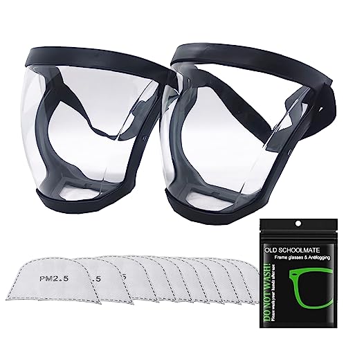 biondo beverly hills ă2PACKă Transparent Anti-spray Face Shield Kitchen Protective Mask Splash-proof Full Face Cover Unisex Clear Goggles Kitchen Tools with PM2.5 filter