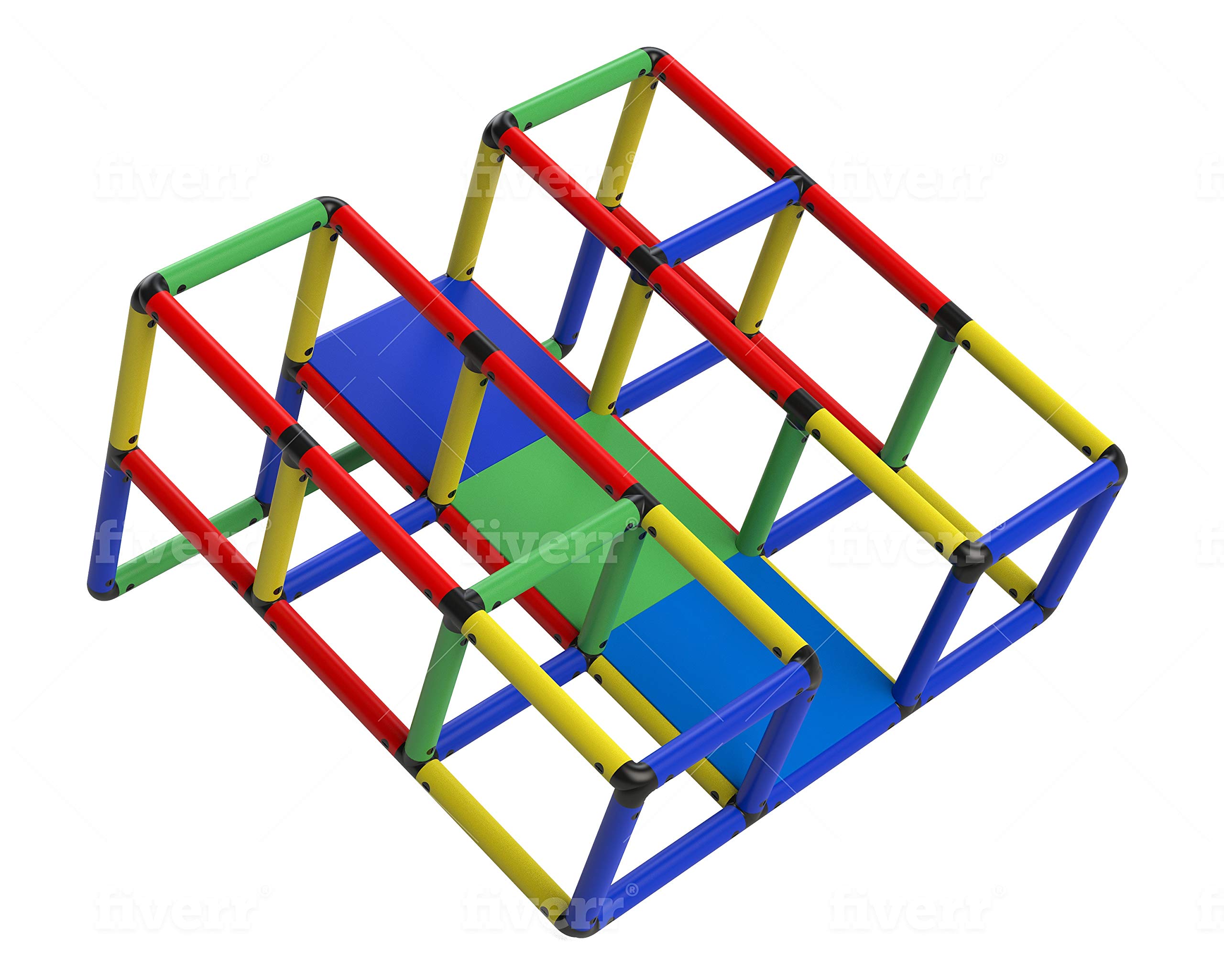 Funphix Classic 316 Piece Construction Toy Set - Building Play-Structures for Indoors & Outdoors - Fun & Educational Learning Toys for Ages 2 to 12
