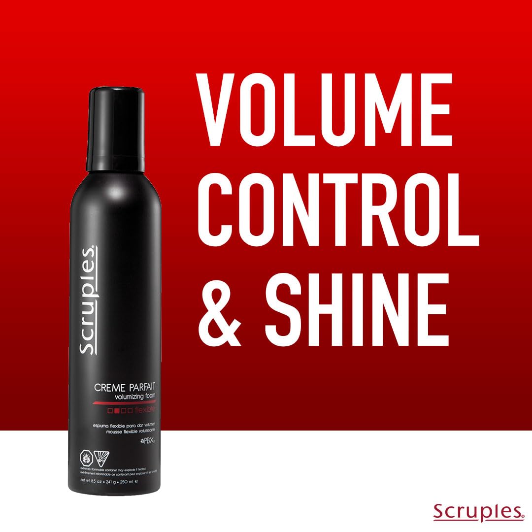 Scruples Creme Parfait Volumizing Foam - Rich & Weightless Styling Foam for Ultimate Smoothing Control, Hydration & Frizz-Free Hold - Alcohol-Free Hair Mousse for All Hair Types (Pack of 2)