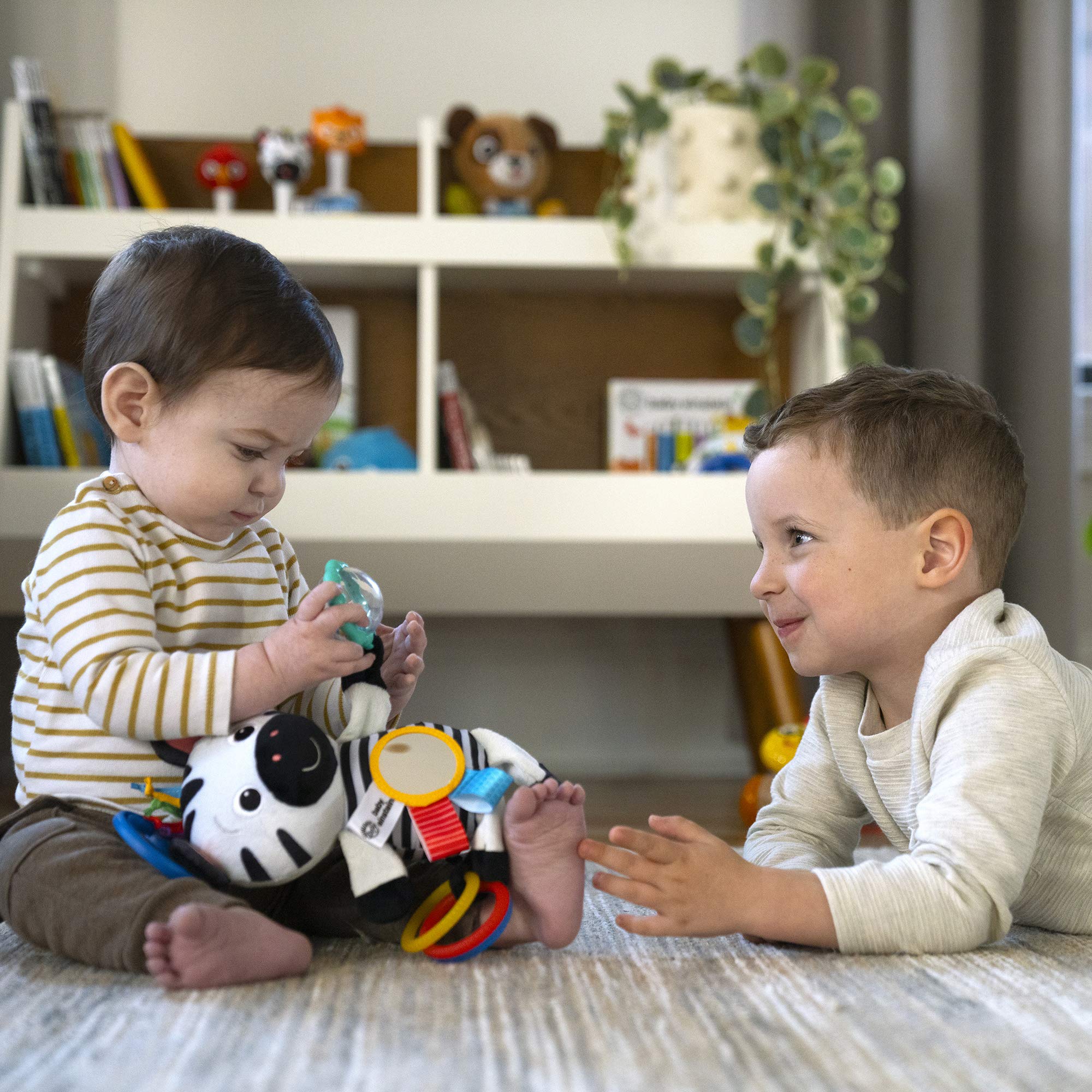 Baby Einstein Zen's Sensory Play Plush Stroller Activity Toy, Ages Newborn, Multicolor,1 Count (Pack of 1)