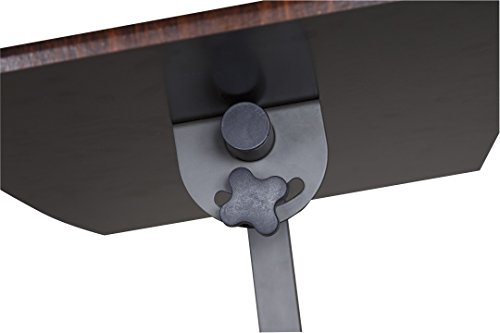 OneSpace Angle and Height Adjustable Mobile Laptop Computer Desk, Single Surface, Dark Walnut