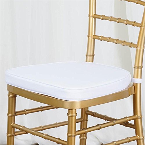 BalsaCircle White Cushion for Chiavari Chairs - Wedding Party Event Furniture Reception Dinner Catering Ceremony Decorations