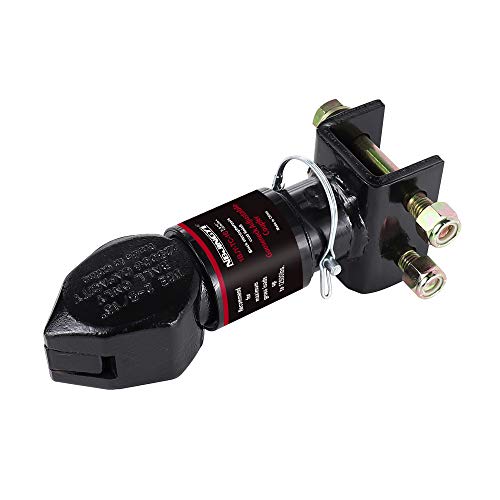 Trailer Adjustable Coupler 2-5/16 in,12500LBS Capacity,Black Powder Coat,Adjustable Channel-Mount Coupler