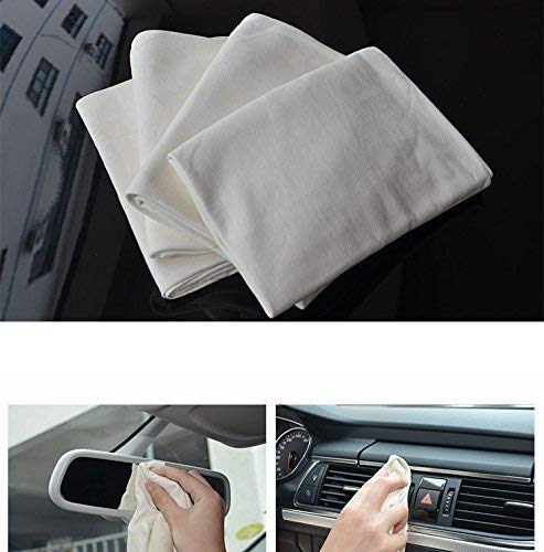 Trainshow Cleaning Chamois Shammy for Car, Natural Deerskin Leather Drying Cleaning Towel for Auto and Precision Instrument12.6''X20'' (2-Pack)