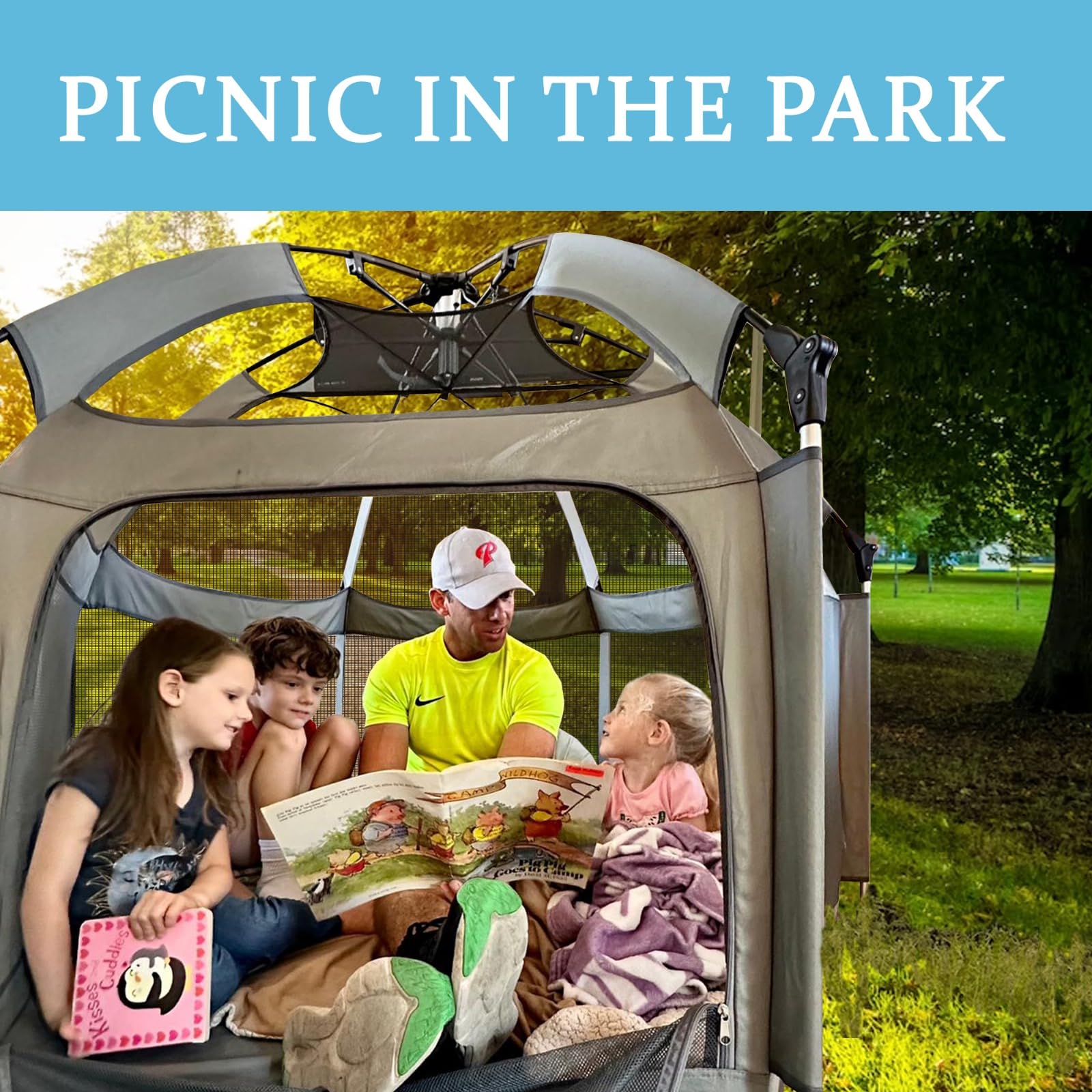 Barton Moore Pop Up Baby Play Pen: Large Portable Play Yard for Babies and Toddlers, Ideal for The Beach, Camping, RV Indoor and Outdoor Use, Compact, Lightweight and Packable for Travel.