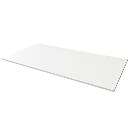 Kaboon Solid Color Table Top 60x24 inches, Tabletop for Sit Stand Desk, Reversible Melamine Top,Double Desks Home Office(59.1"x23.62", White)
