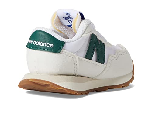 New Balance Kids 237 Bungee Sneaker, NIMBUS CLOUD/NIGHTWATCH GREEN, 5 M Toddler (1-4 Years)