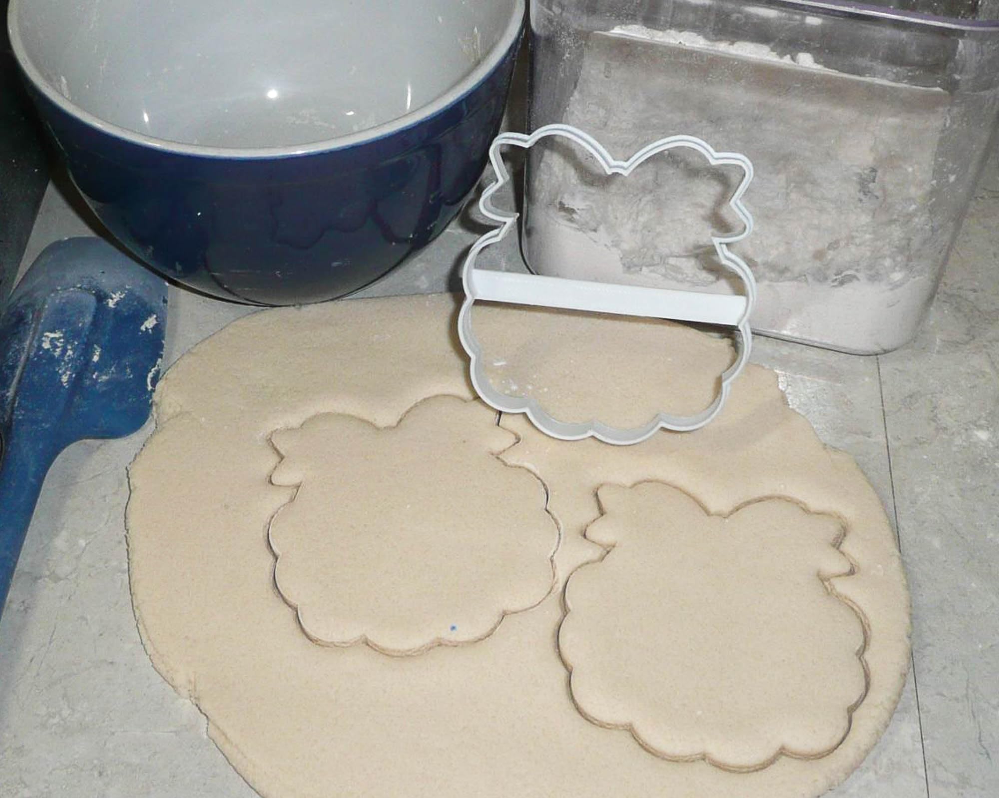 BABY BIB OUTLINE RUFFLE EDGE TIE BACK SHOWER GENDER REVEAL COOKIE CUTTER MADE IN USA PR3090
