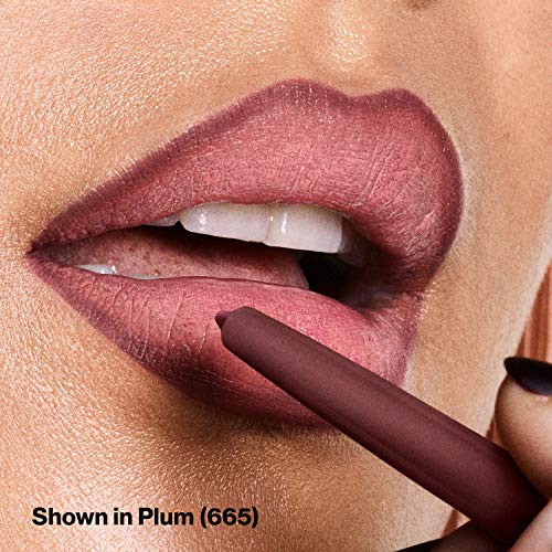 REVLON Lip Liner, Colorstay Lip Makeup with Built-in-Sharpener, Longwear Rich Lip Colors, Smooth Application, 665 Plum, 0.01 oz