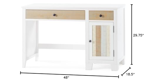 Child Craft Rockport Kid’s Writing Desk, Includes 2 Drawers and 1 Storage Cabinet, Plenty of Storage, Durable Construction, Non-Toxic, Baby Safe Finish (Sandstone)