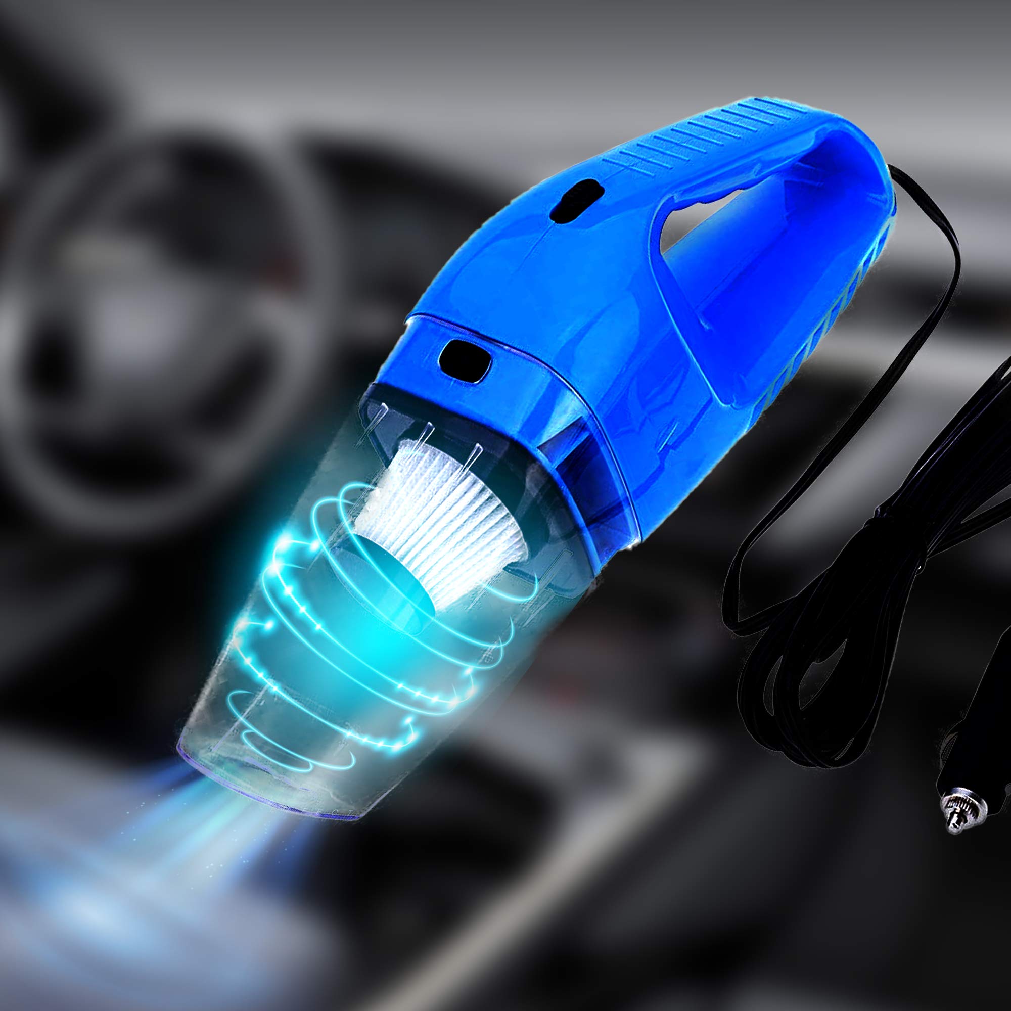 Baseland Cordless Handheld Vacuum, Portable Car Vacuum Cleaner, Upgraded Rechargeable Vacuum for Household and Car Cleaning,with 2 Kinds of USB and Socket Charging Line.