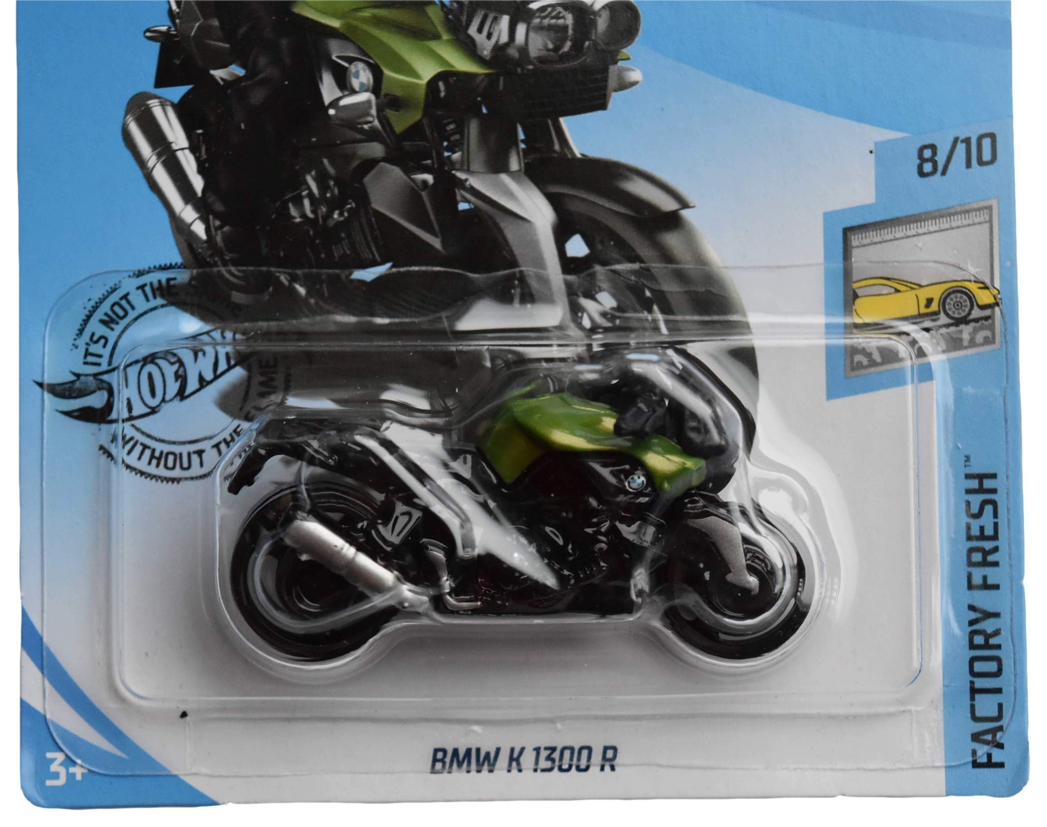Hot Wheels 2020 Factory Fresh BMW K 1300 R Motorcycle 65/250, Black and Green