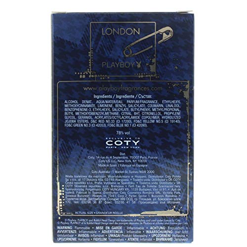 Playboy London Eau De Toilette Spray for Men 100ml/3.4 Oz