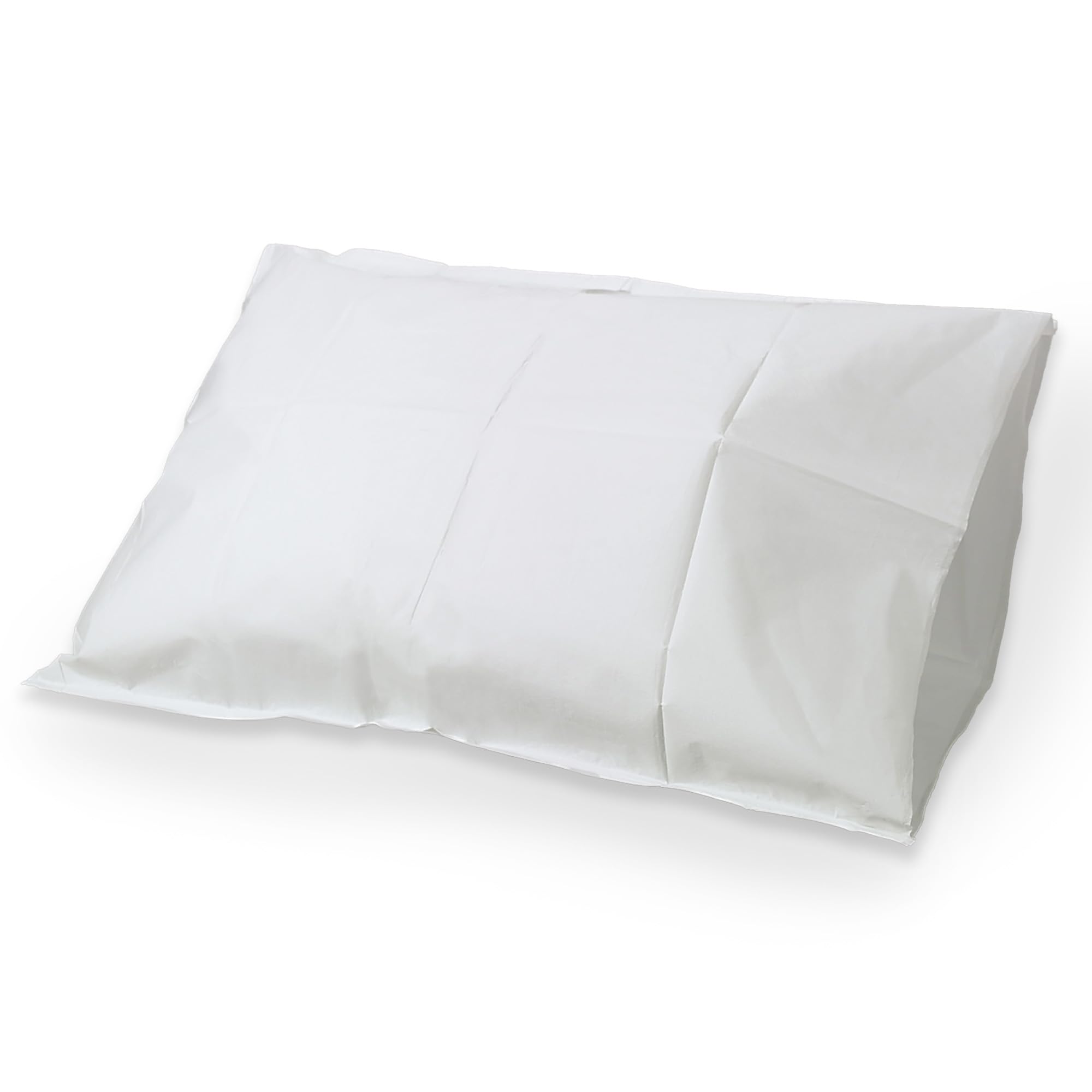 TIDI 919365 Disposable Pillowcases, White, 21” Wide x 30” Long (Pack of 100) ― Single-Use Pillowcases ― Tissue with Poly Back To Help Prevent Leak-Through ― Pebble Embossed ― Medical Supplies