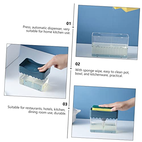 BETOOKY 1pc Presser Foaming Dispenser Sink Sponge Kitchen Sink Kitchen Sink Dispenser Sink Pump 2 in 1 Kitchen Sponge Holder Hand Wash Dispenser Abs Handwashing Fluid Soap
