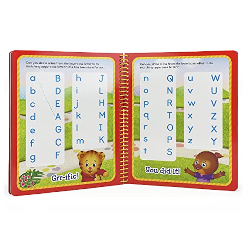Daniel Tiger's Neighborhood Wipe Clean Writing & Tracing Workbook Skills for Preschool Kids Ages 3 - 5: Practice Pen Control, ABC's, Numbers, Handwriting, Wipe Off Pen Included