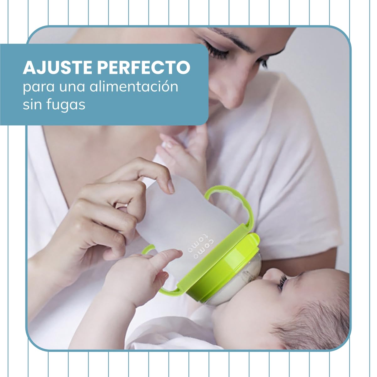 Baby Bottle Handle Grip for Comotomo 5 Ounce and 8 Ounce Silicone Bottles, 3 Pack, Green